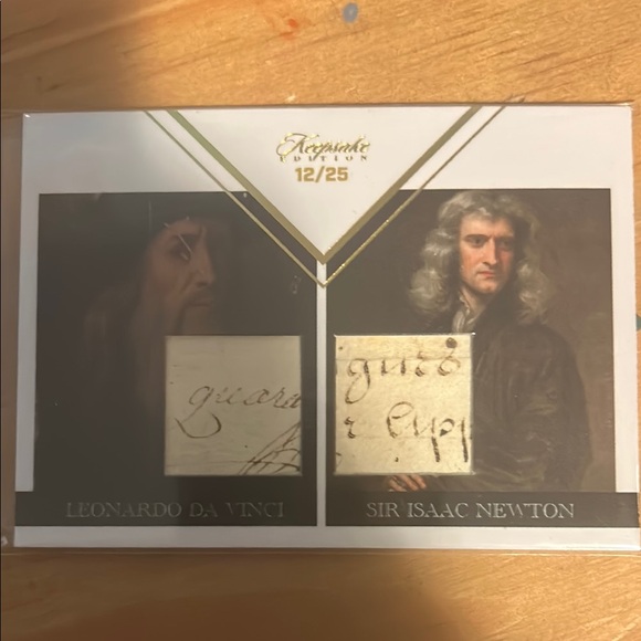 Topps | Other | Leonardo Da Vinci And Sir Isaac Newton Signature Card ...